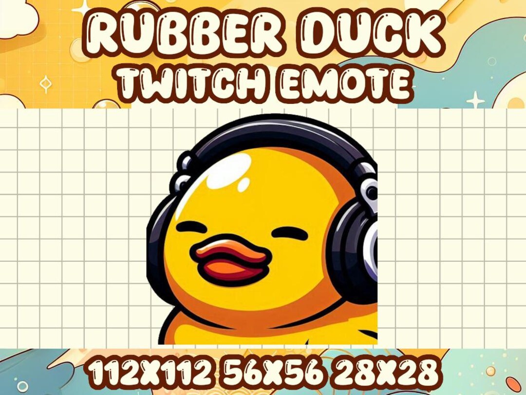 Rubber Duck Jam Emote | Cute Kawaii Chibi Icon for Twitch and Discord ...