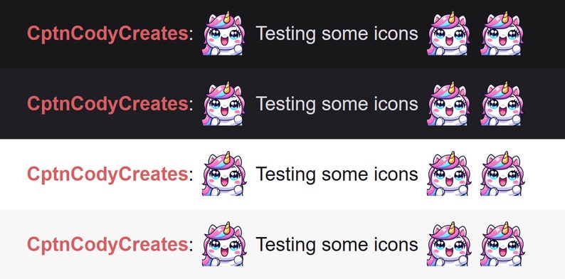 Unicorn Happy Emote Cute Kawaii Fantasy Icons Adorable Gamer Emotes for ...