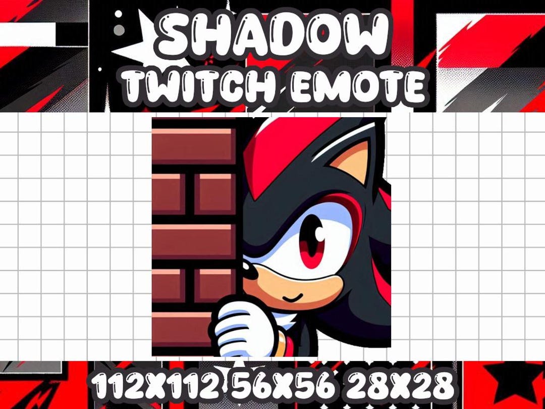 Shadow Lurk Emote | Kawaii Sonic Chibi Icon for Twitch and Discord - Etsy