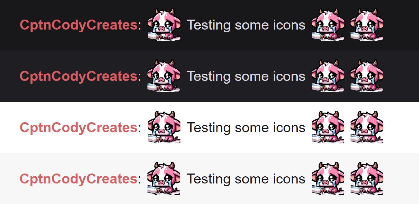 Pink Cow Spilled Milk Emote for Twitch and Discord - Etsy