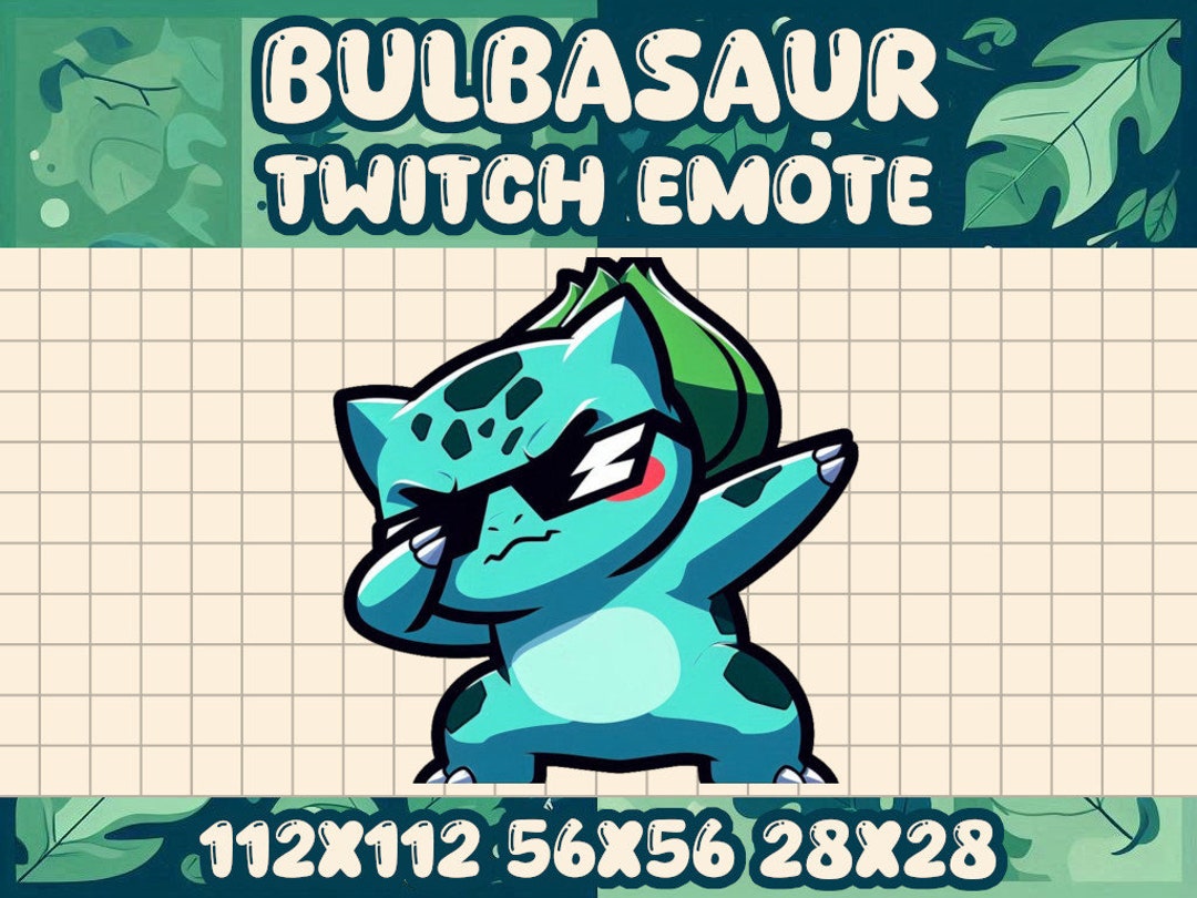 Bulbasaur Dab Emote Cute Kawaii Pokémon Icon Twitch & Discord Gamer ...
