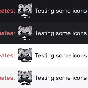 Gray Cat Mustache Emote Cute Kawaii Animal Twitch & Discord Icons ...