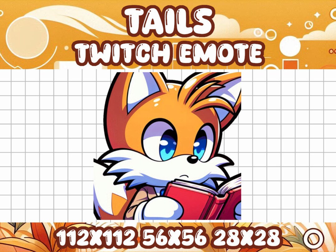 Tails Read Emote Icon for Twitch Discord Streaming Gamer - Etsy