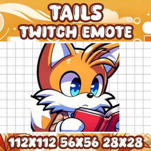 Tails Read Emote Icon for Twitch Discord Streaming Gamer - Etsy