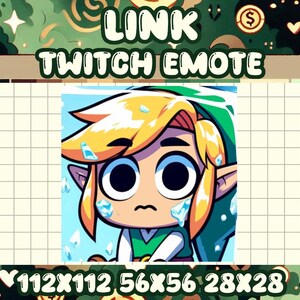 Link Frozen Emote | Cute Chibi Gaming Icon for Twitch & Discord - Etsy