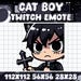 Black Cat Boy Cross Emote Cute Twitch & Discord Icons Kawaii Chibi ...