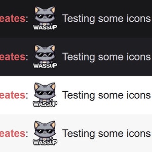 Gray Cat Wassup Emote Cute Kawaii Animal Twitch & Discord Icons ...