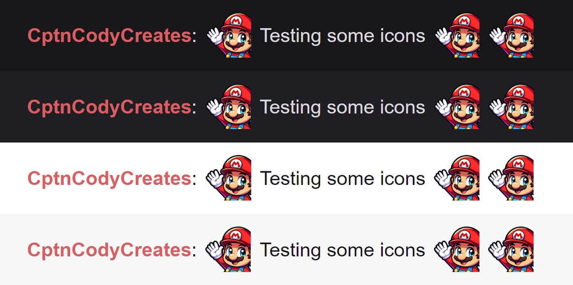Mario Wave Emote | Kawaii Super Mario Icon for Twitch and Discord ...