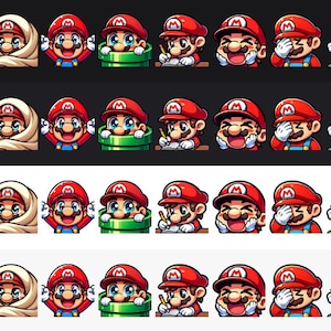 Mario Emote Bundle (12-pack) | Super Mario Twitch & Discord Emoji Set ...
