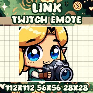 Link Caught in 4K Emote | Cute Legend of Zelda Chibi Icon for Twitch ...