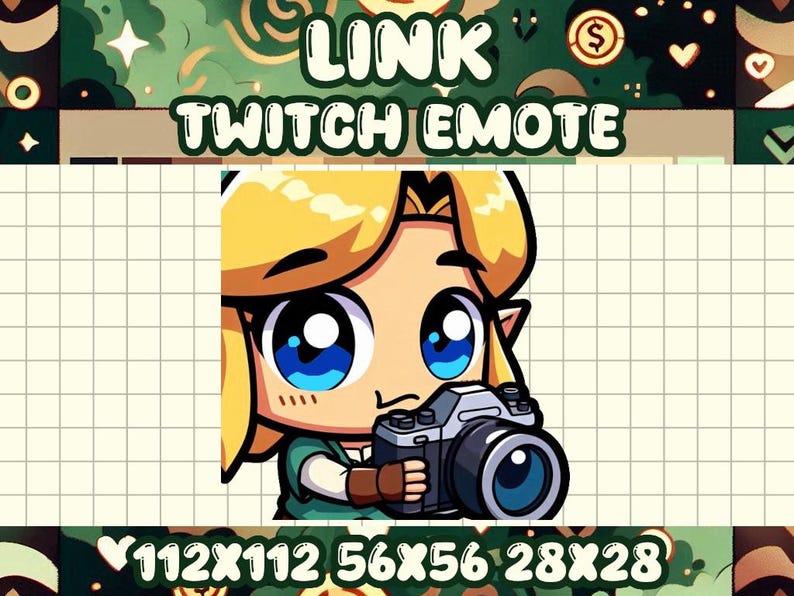 Link Caught in 4K Emote Cute Legend of Zelda Chibi Icon for Twitch and ...