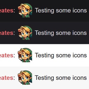Link L Emote Legend of Zelda Twitch & Discord Icons Kawaii Chibi Gamer ...