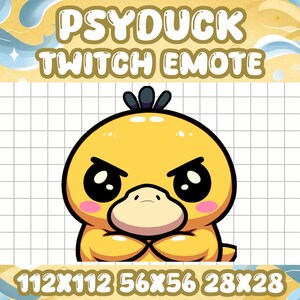 Psyduck Angry Emote for Twitch & Discord: Cute Angry Pokemon Icon ...