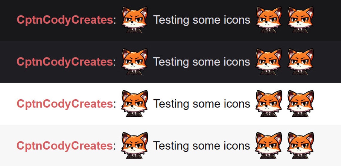 Orange Fox SUS Emote Cute Twitch & Discord Icons Kawaii Chibi Gamer ...