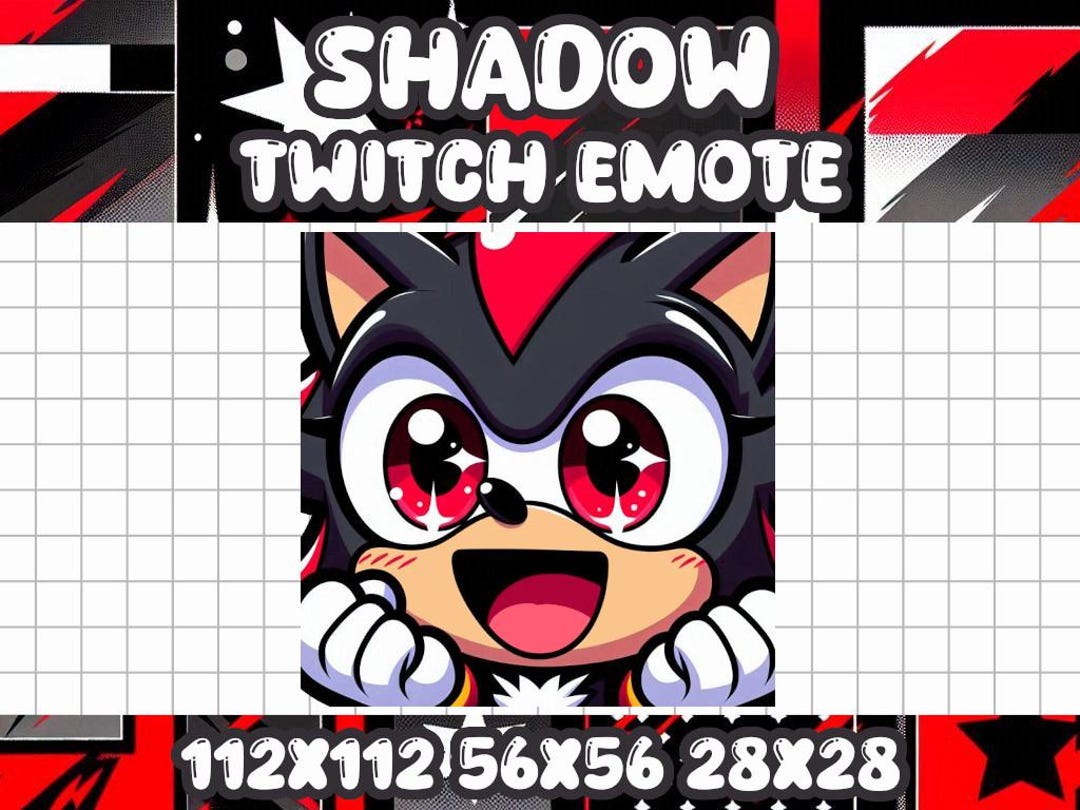 Shadow POG Emote | Hype Sonic Chibi Icon for Twitch and Discord - Etsy