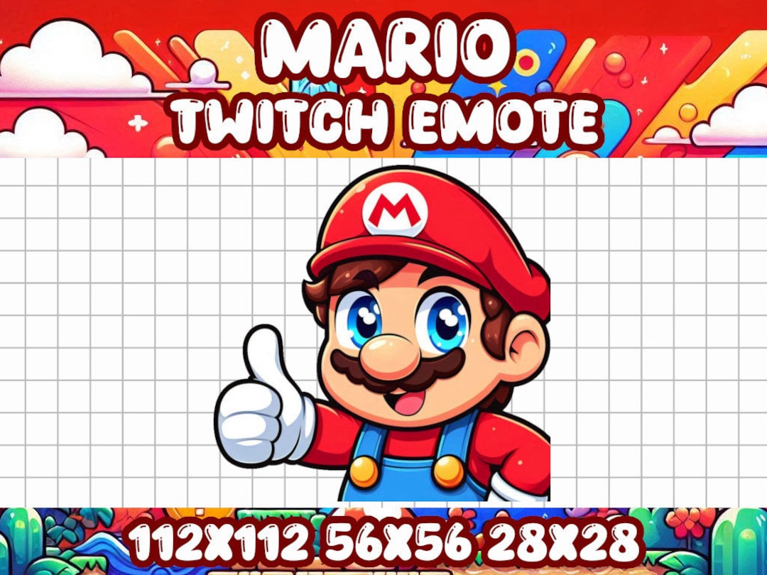 Mario Thumbs up Emote | Cute Super Mario Icon for Twitch and Discord - Etsy