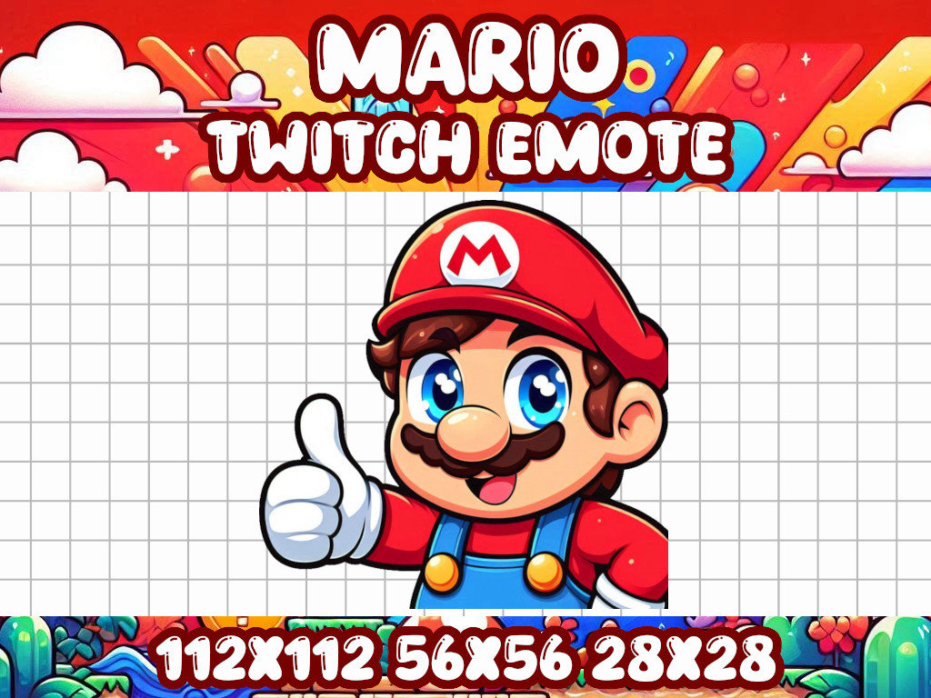 Mario Thumbs up Emote | Cute Super Mario Icon for Twitch and Discord - Etsy