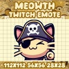 Black Cat Yell Emote Kawaii Chibi Icon for Twitch and Discord ...