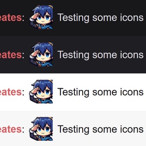 Marth Salute Emote Icon for Twitch Streaming Discord - Etsy
