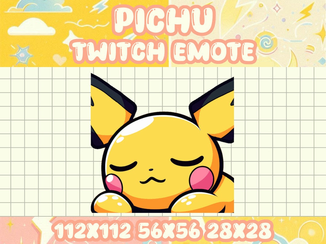 Pichu Sleeping Emote Icon for Twitch Discord - Etsy
