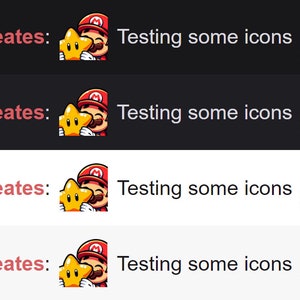 Mario Hug Star Emote Kawaii Chibi Icon for Twitch and Discord Gamers - Etsy