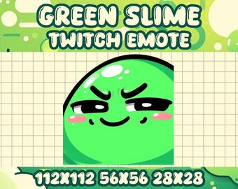 Green Slime Blob Flower Emote for Twitch and Discord - Etsy