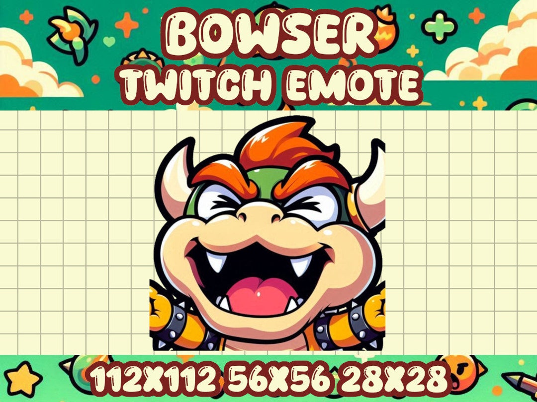 Bowser Evil Laugh Emote for Super Mario Fans on Twitch and Discord - Etsy