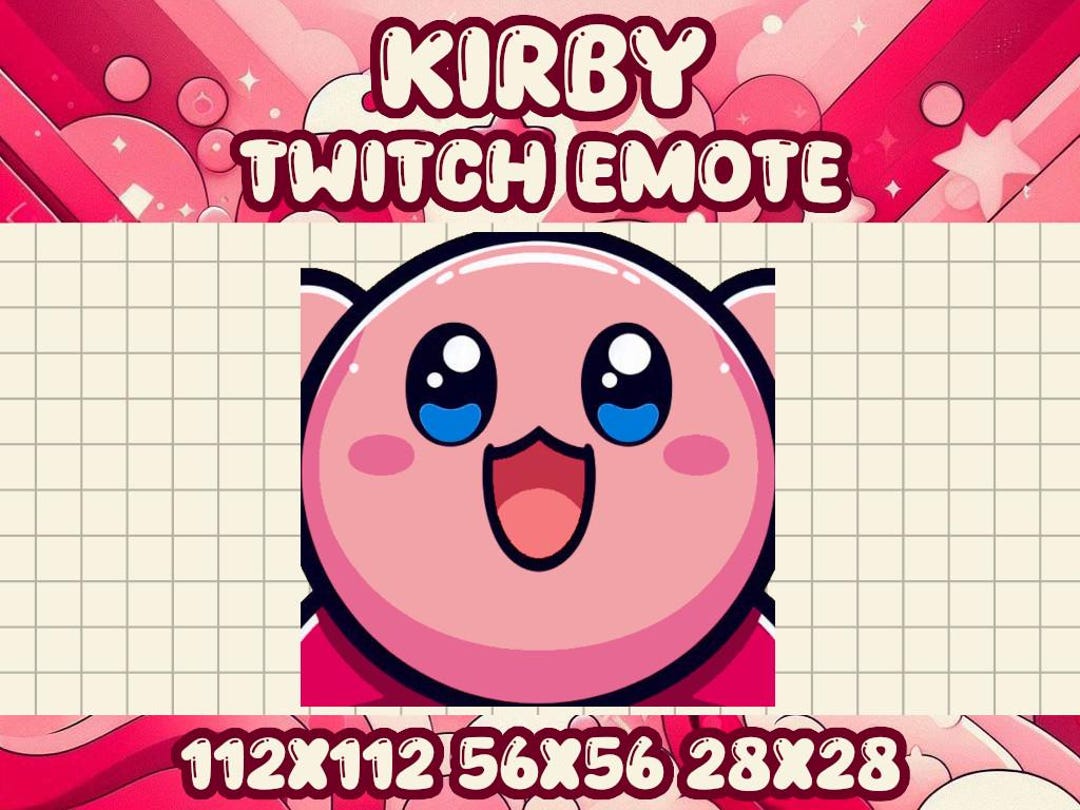 Kirby Celebrate Emote: Kawaii Chibi Twitch/discord Icon (digital ...