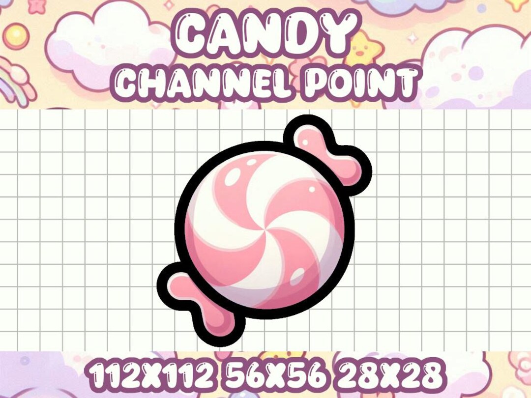 Candy Channel Point Icon | Kawaii Sweet Badge for Twitch and Discord - Etsy