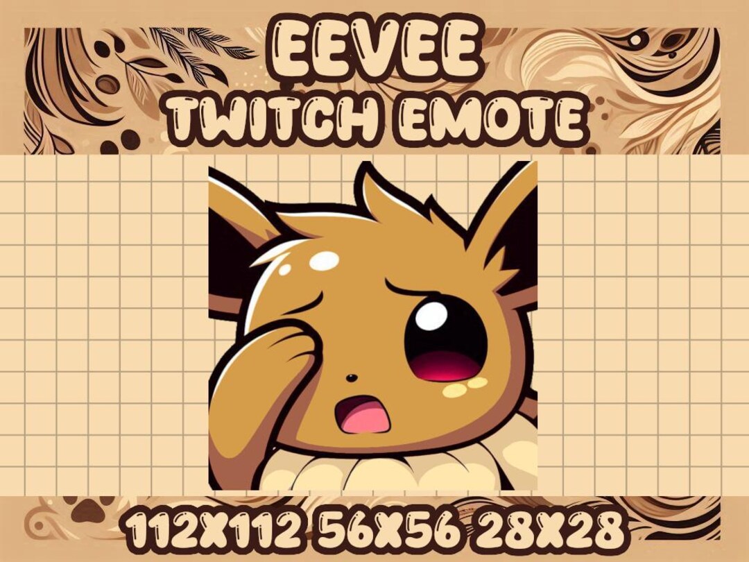 Eevee Facepalm Emote Cute Kawaii Chibi Icon for Twitch and Discord - Etsy