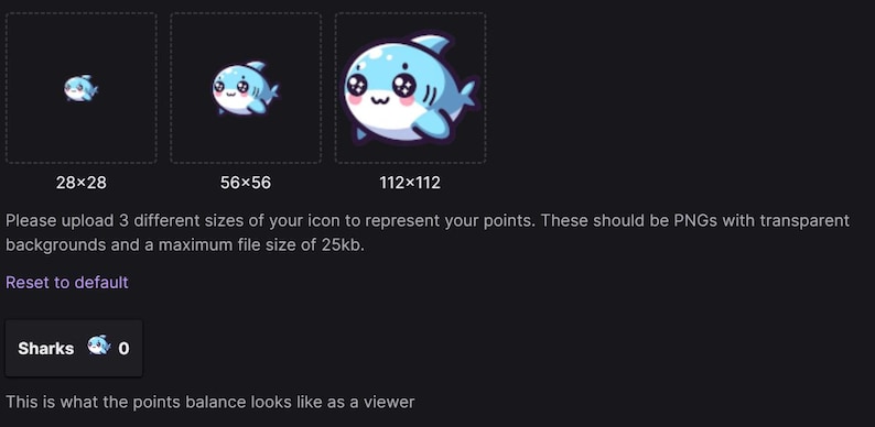 Blue Shark Channel Point for Twitch and Discord Streams | Cute Kawaii ...