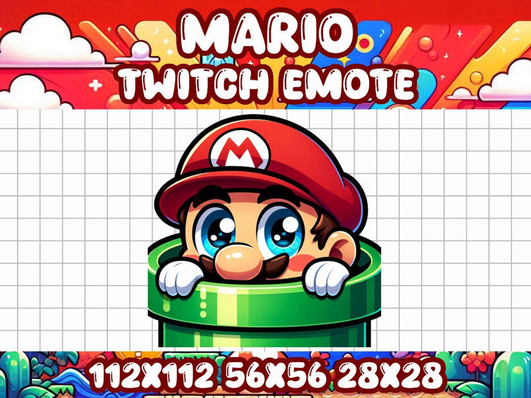 Mario Lurk Emote for Twitch and Discord - Etsy