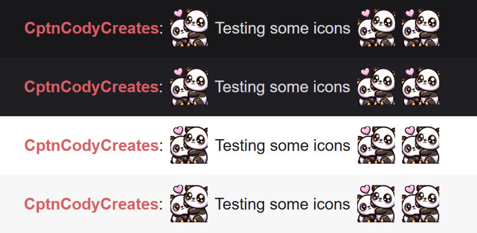Panda Bear Cuddle Emote Cute Twitch & Discord Icons Kawaii Chibi Gamer ...
