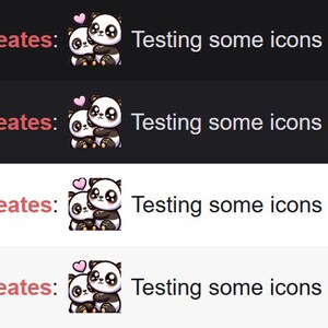 Panda Bear Cuddle Emote Cute Twitch & Discord Icons Kawaii Chibi Gamer ...