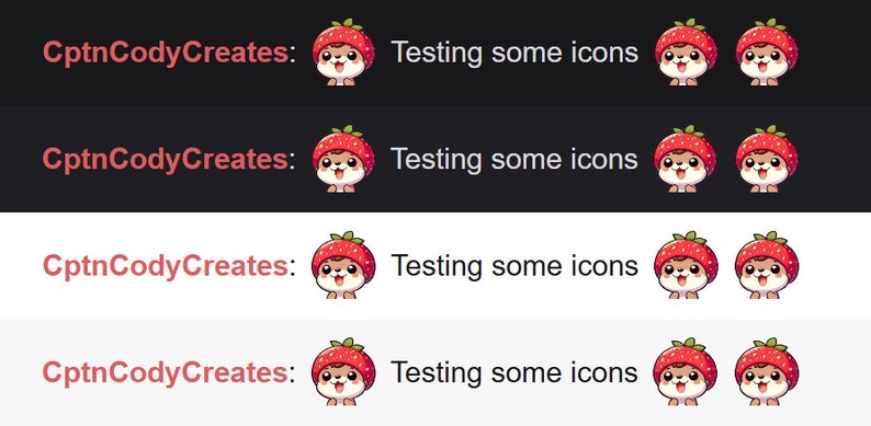 Brown Otter Strawberry Hat Emote Cute Twitch & Discord Icons Kawaii ...