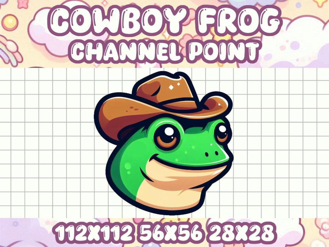 Cowboy Frog Channel Point | Fun Western Theme Reward Icon for Twitch - Etsy