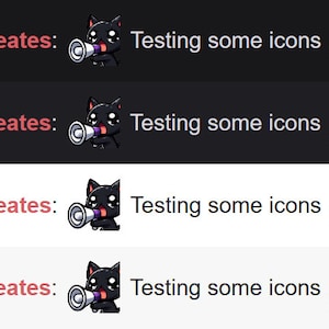 Black Cat Yell Emote | Kawaii Chibi Icon for Twitch and Discord ...