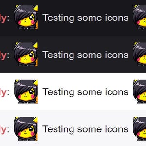 Pikachu Emo Emote Cute Kawaii Pokémon Chibi Icon for Twitch and Discord ...