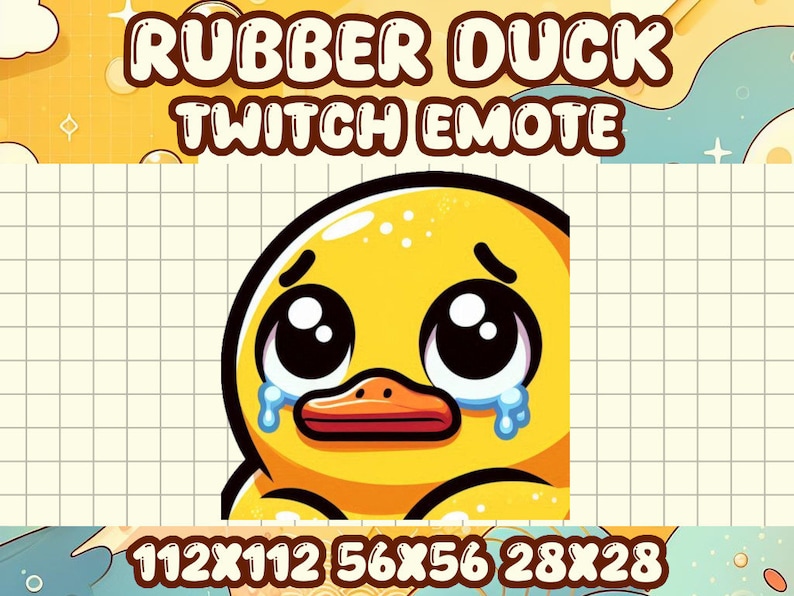 Rubber Duck Nervous Emote Cute Kawaii Animal Icons Adorable Gamer ...