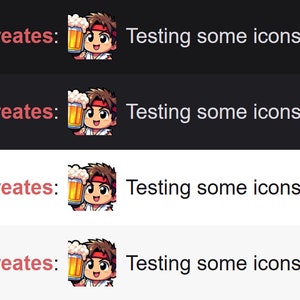 Ryu Beer Emote Cute Kawaii Street Fighter Icons Twitch & Discord Gamer ...