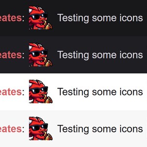Red Dragon Saxophone Emote for Twitch Discord Cute Kawaii Chibi Gamer ...