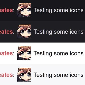 Butler Boy Salute Emote for Gamers With Cute Kawaii Icons - Etsy