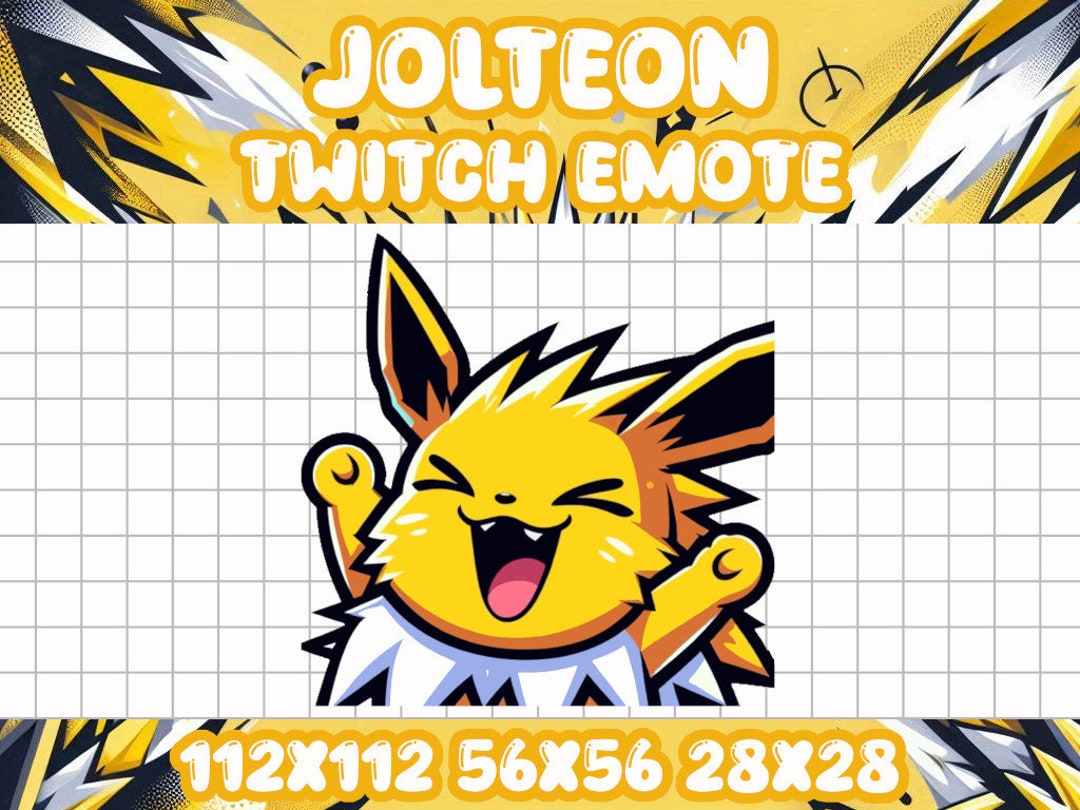 Jolteon Celebrate Emote Cute Kawaii Pokémon Icons Adorable Gamer Emotes ...
