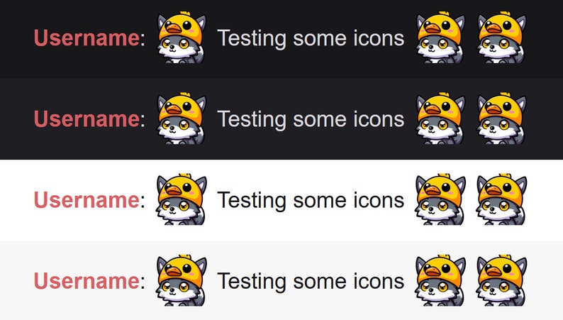 Gray Wolf Duck Beanie Emote Cute Kawaii Twitch Discord Icon for Gamers ...