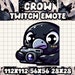 Crow Caught in 4K Emote Cute Kawaii Twitch & Discord Icons Adorable ...