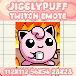 Jigglypuff This is Fine Emote Pokémon Twitch & Discord Icons Kawaii ...