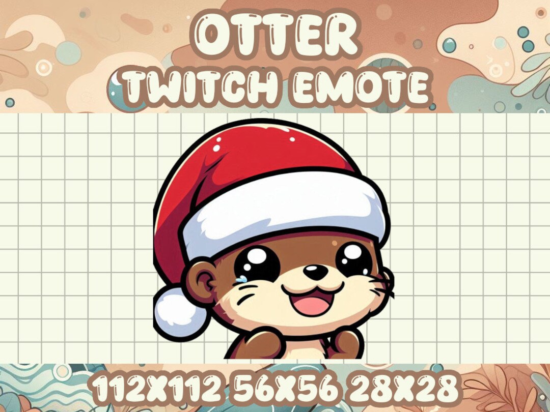 Brown Otter Santa Hat Emote for Twitch & Discord Streamers - Etsy