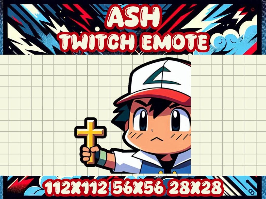 Ash Ketchum Cross Emote | Twitch & Discord Reaction Icon - Etsy