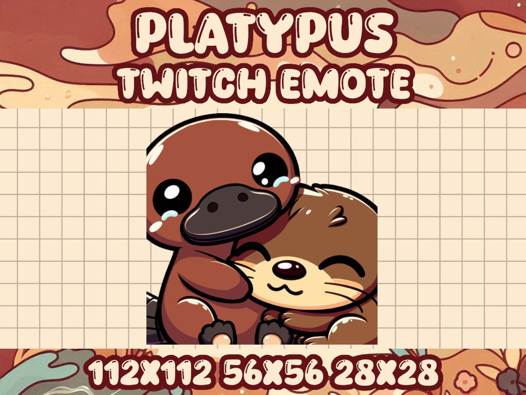 Brown Platypus and Otter Cuddle Emote Emotes for Twitch and Discord - Etsy