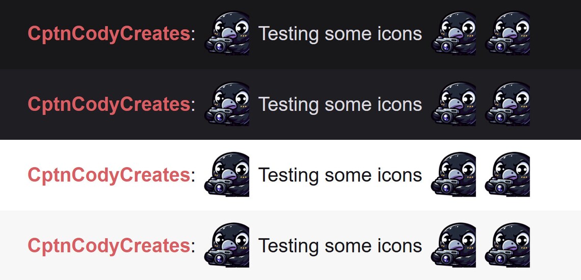 Crow Caught in 4K Emote Cute Kawaii Twitch & Discord Icons Adorable ...